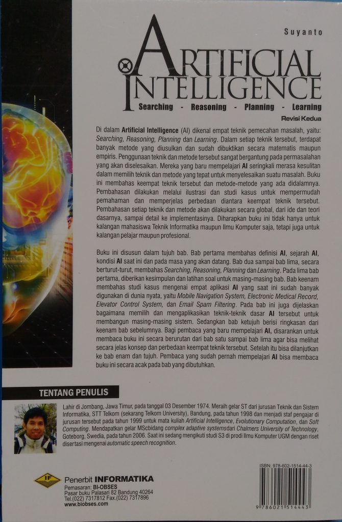 Artificial Intelligence: Searching, Reasoning, Planning and Learning - Suyanto's blog
